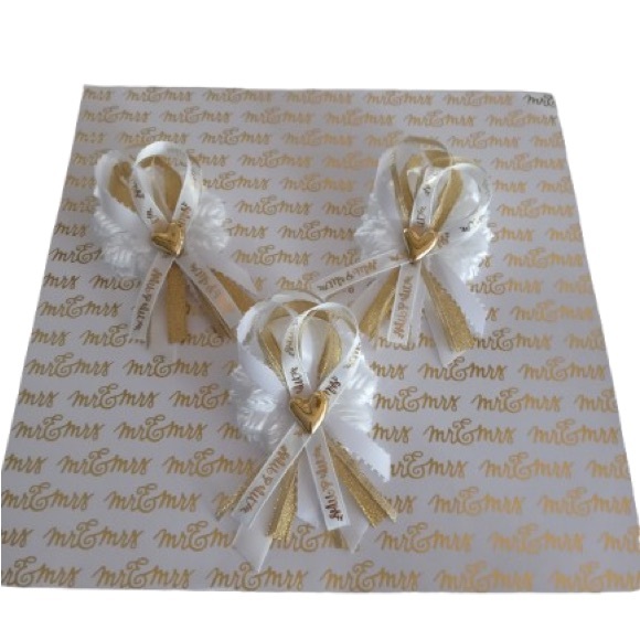 Handmade | Party Supplies | Sale5 Elegant Gold Bridal Shower Mr Mrs ...